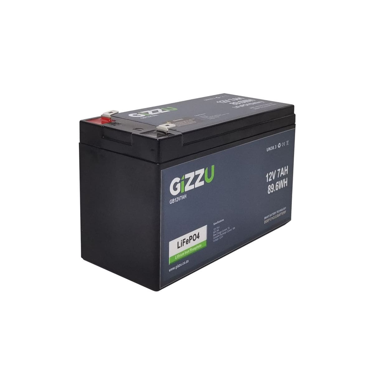 Gizzu 12V 7Ah Lithium-Iron Phosphate (LiFePO4) Gate Battery - HugePC ...