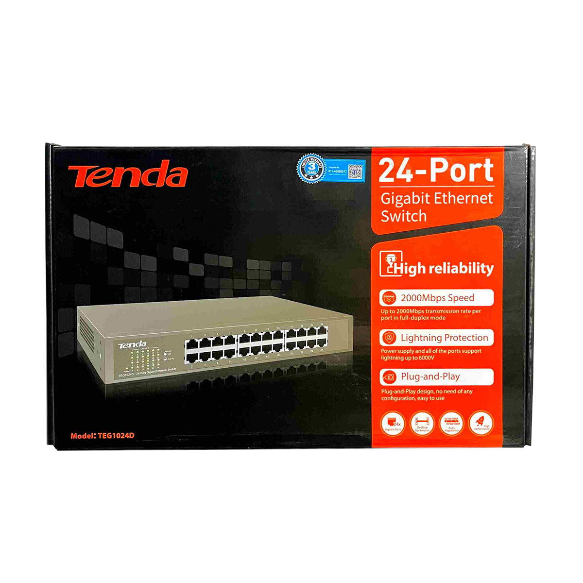 Tenda 24-port Gigabit Ethernet Desktop/Rackmount Switch - HugePC ...