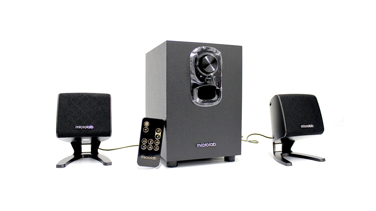 Microlab M108BT 2.1CH Sub Speaker W/BT+USB+AUX-BK - HugePC Computer ...